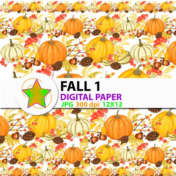FALL 1 Digital Paper | Etsy