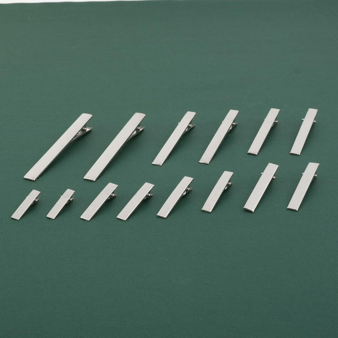 6/150 PCS Stainless Steel Hair Clip Base 3-9.5CM Duckbill Clip Hair ...