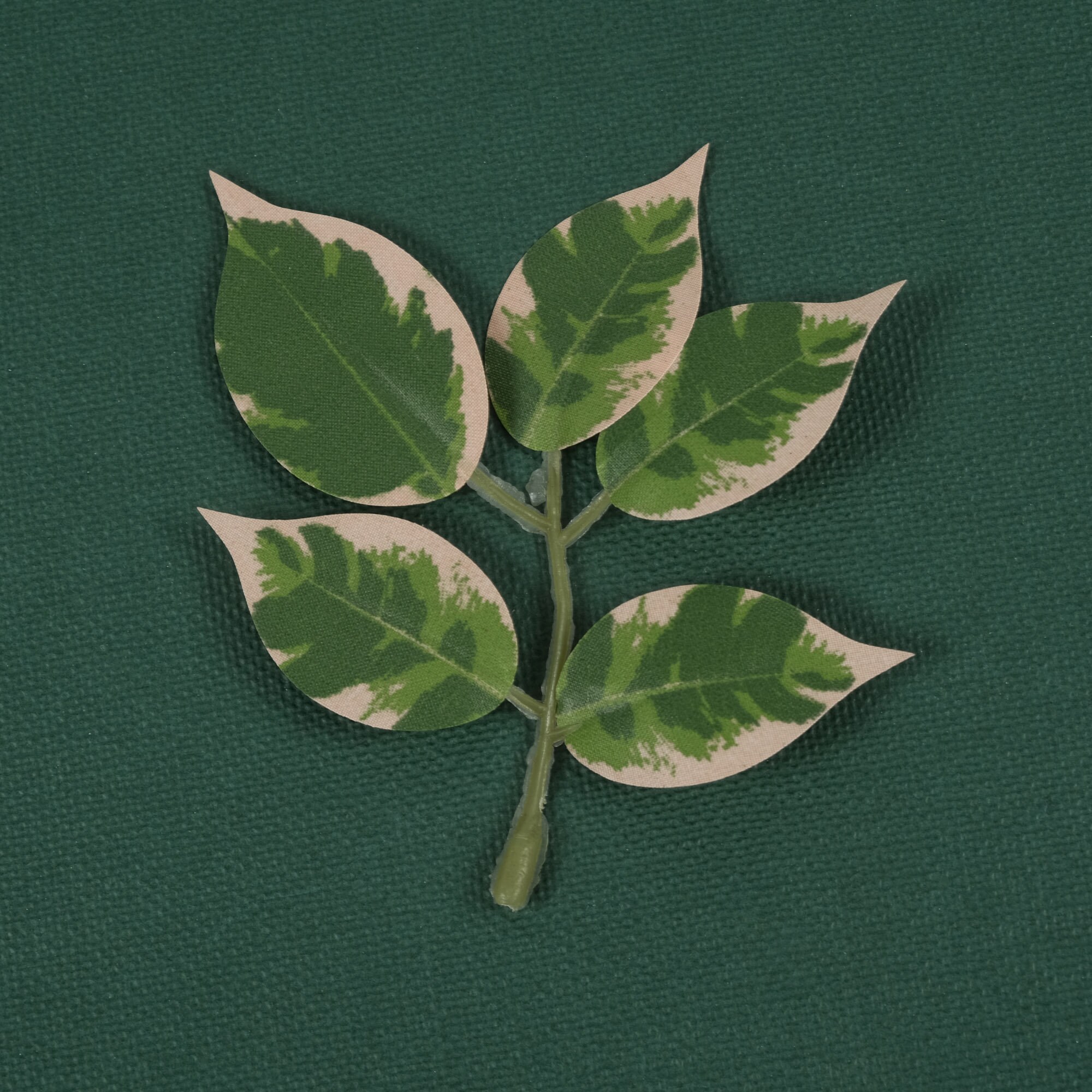 2colors Artificial Silk Ficus Leaf Fake Small Green Leaf Tiny Fake ...