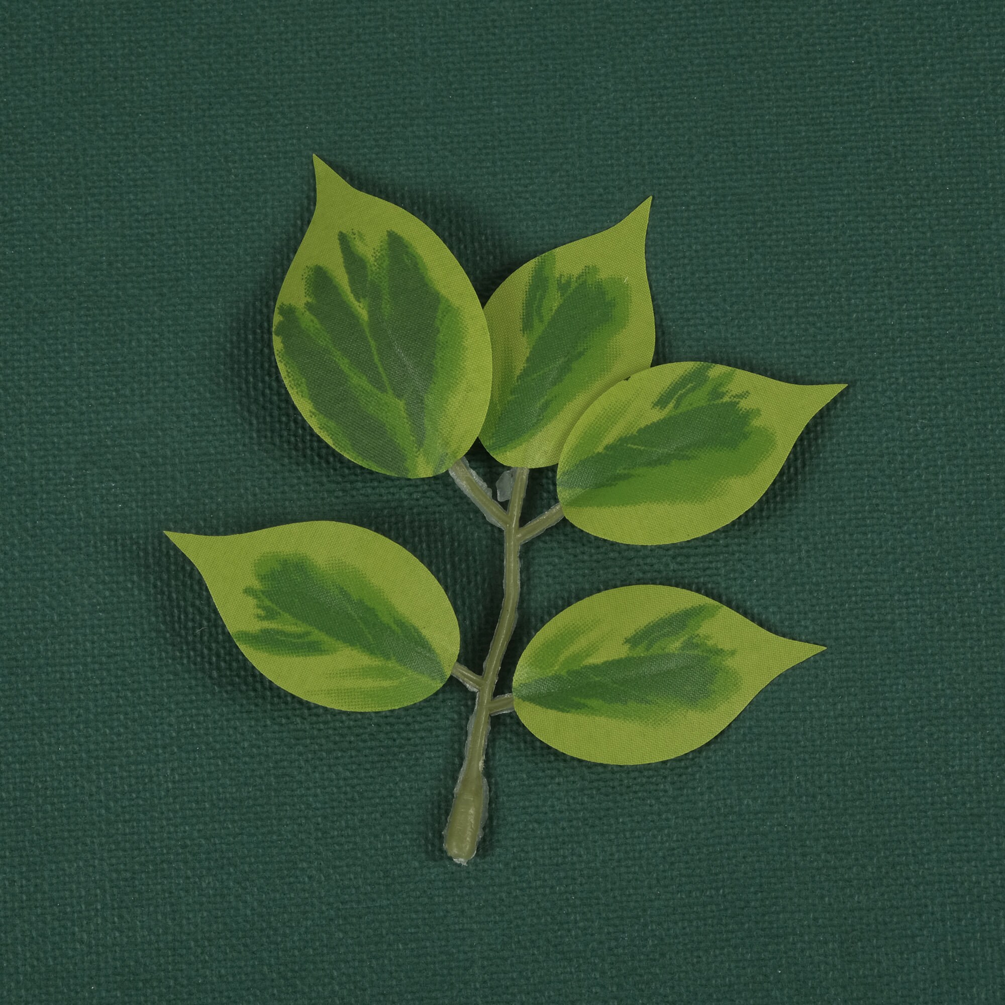 2colors Artificial Silk Ficus Leaf Fake Small Green Leaf Tiny Fake ...