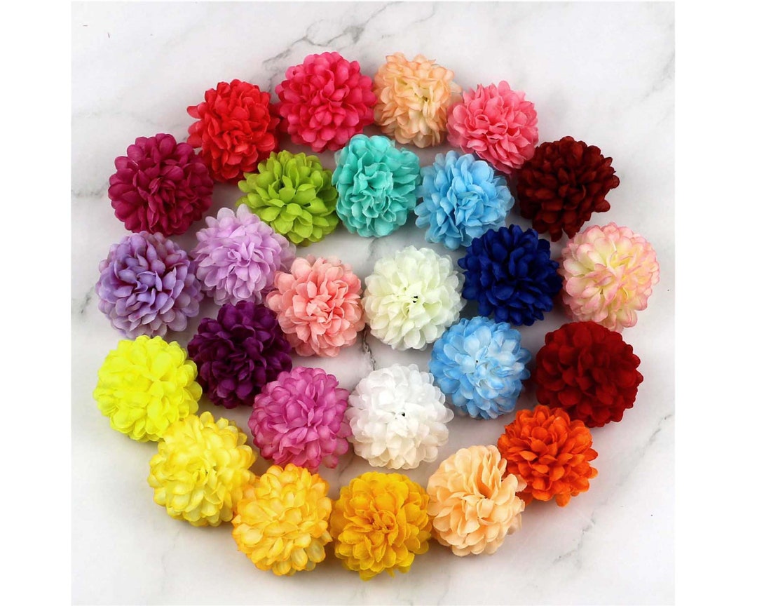 120pcs/lot 5cm Silk Flower Bulk Wholesale Artificial Carnation Flower ...