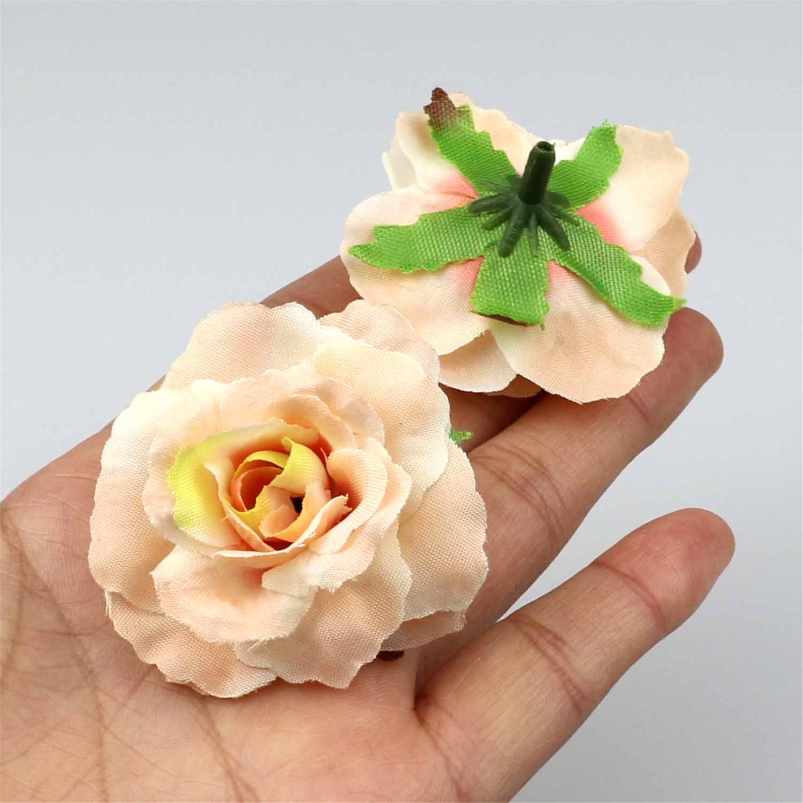 5cm Artificial Flowers Mini Silk Rose Head Wedding Home Decoration DIY ...