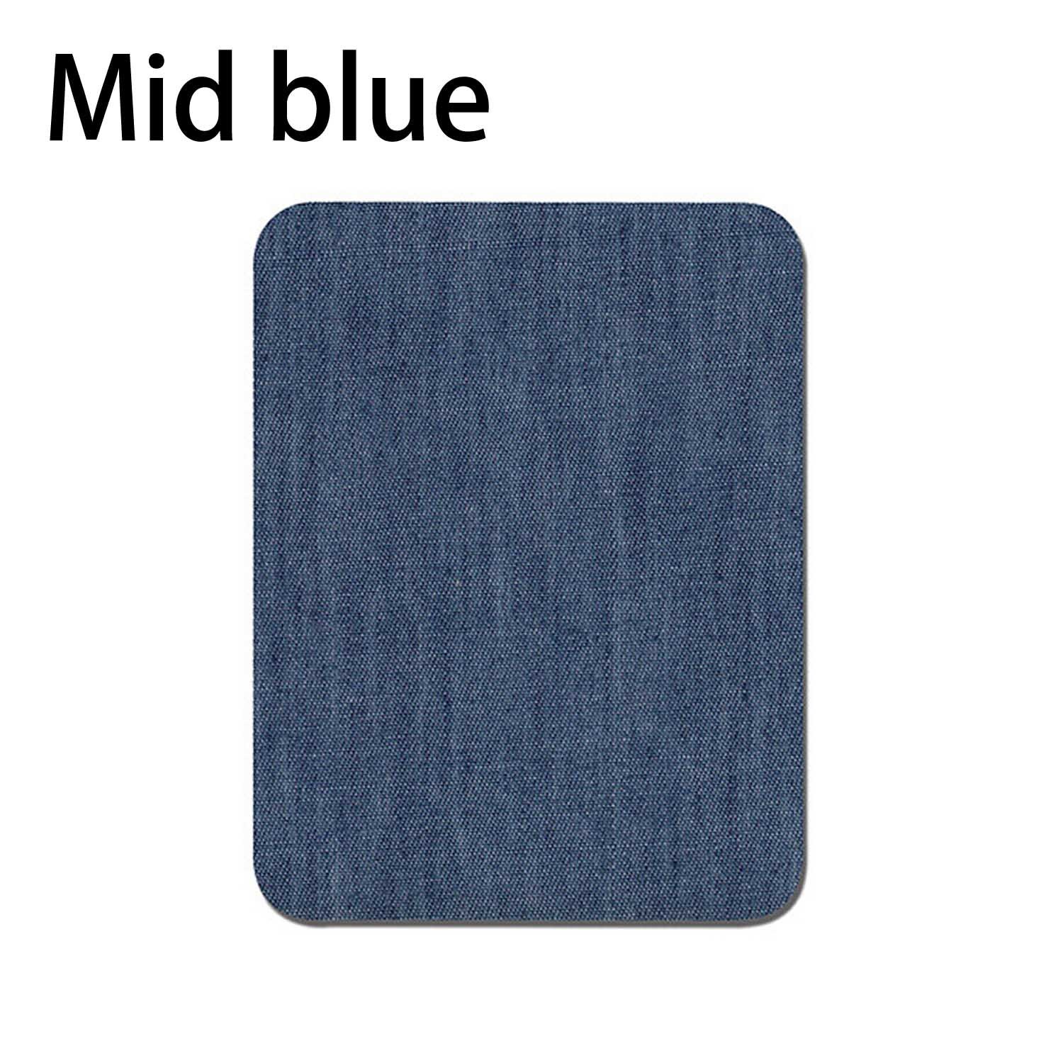 Premium Denim Iron on Jean Patches No-sew Shades of Blue 6 Colors ...