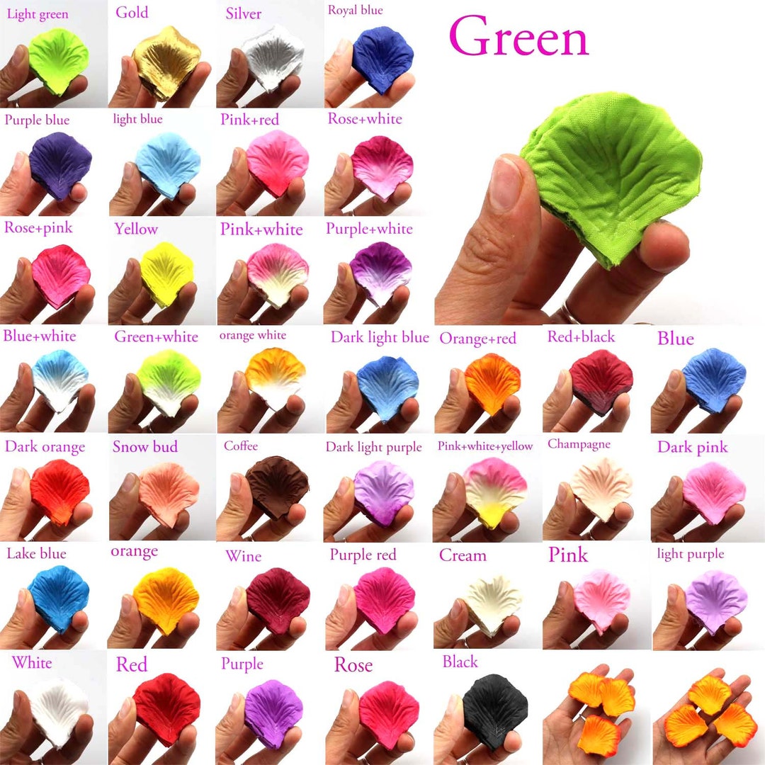 40 Colors Artificial Silk Rose Petals Romantic Fabric Petals for ...