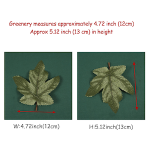 6/150PCS Artificial Silk Maple Leaf Green Faux Leaves Fall Foliage for ...