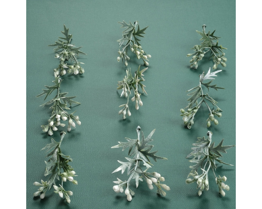 6/150pcs Artificial Dusty Greenery / Fake Plant With Seed Flower Filler ...