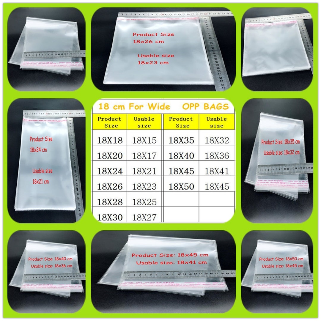 OPP Bags Clear Self Adhesive Seal Plastic Packaging Storage Bags ...