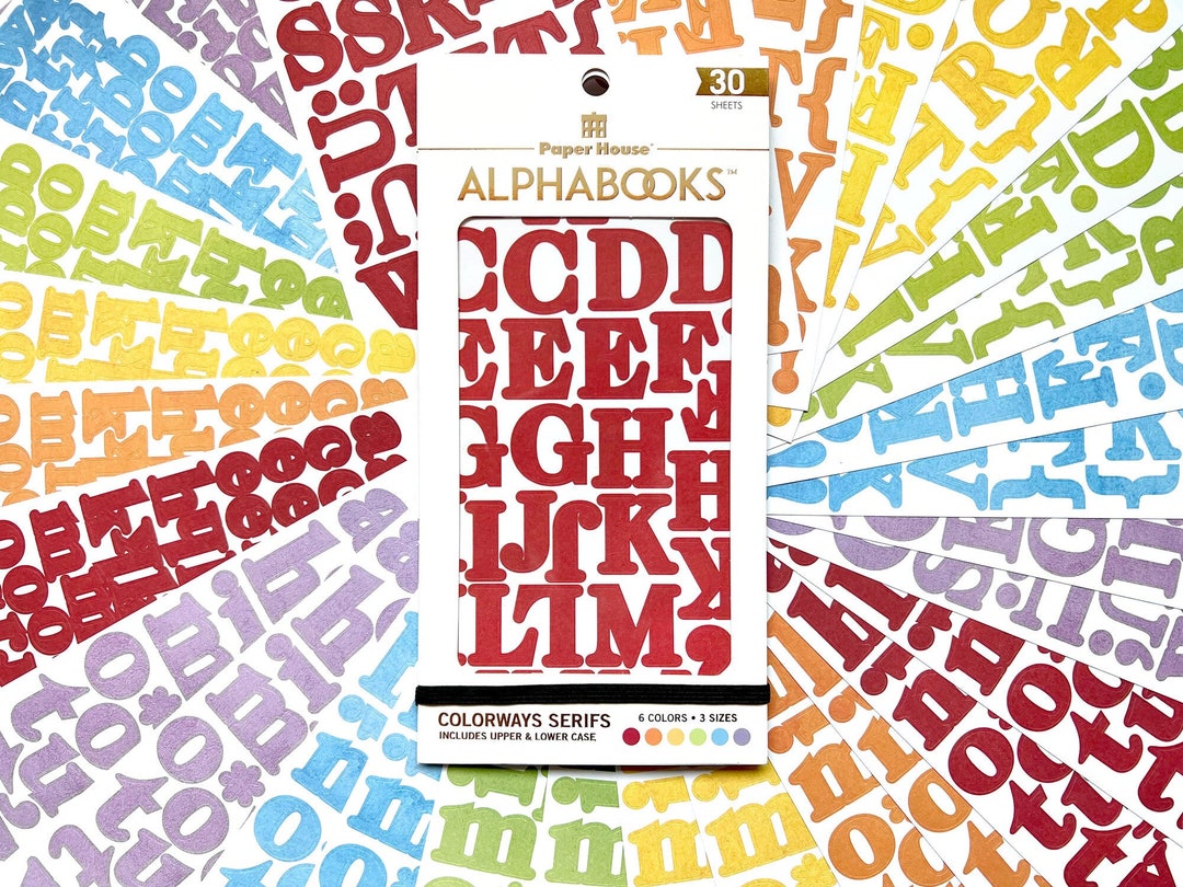 Alphabet Stickers Alphabooks Colorways Serifs - Etsy