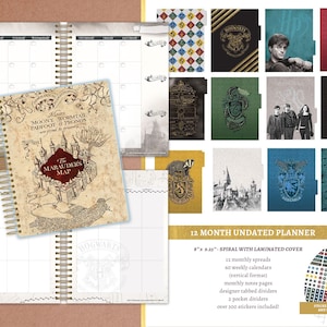 Harry Potter Weekly Planner Marauder's Map Undated 12 Month Calendar ...
