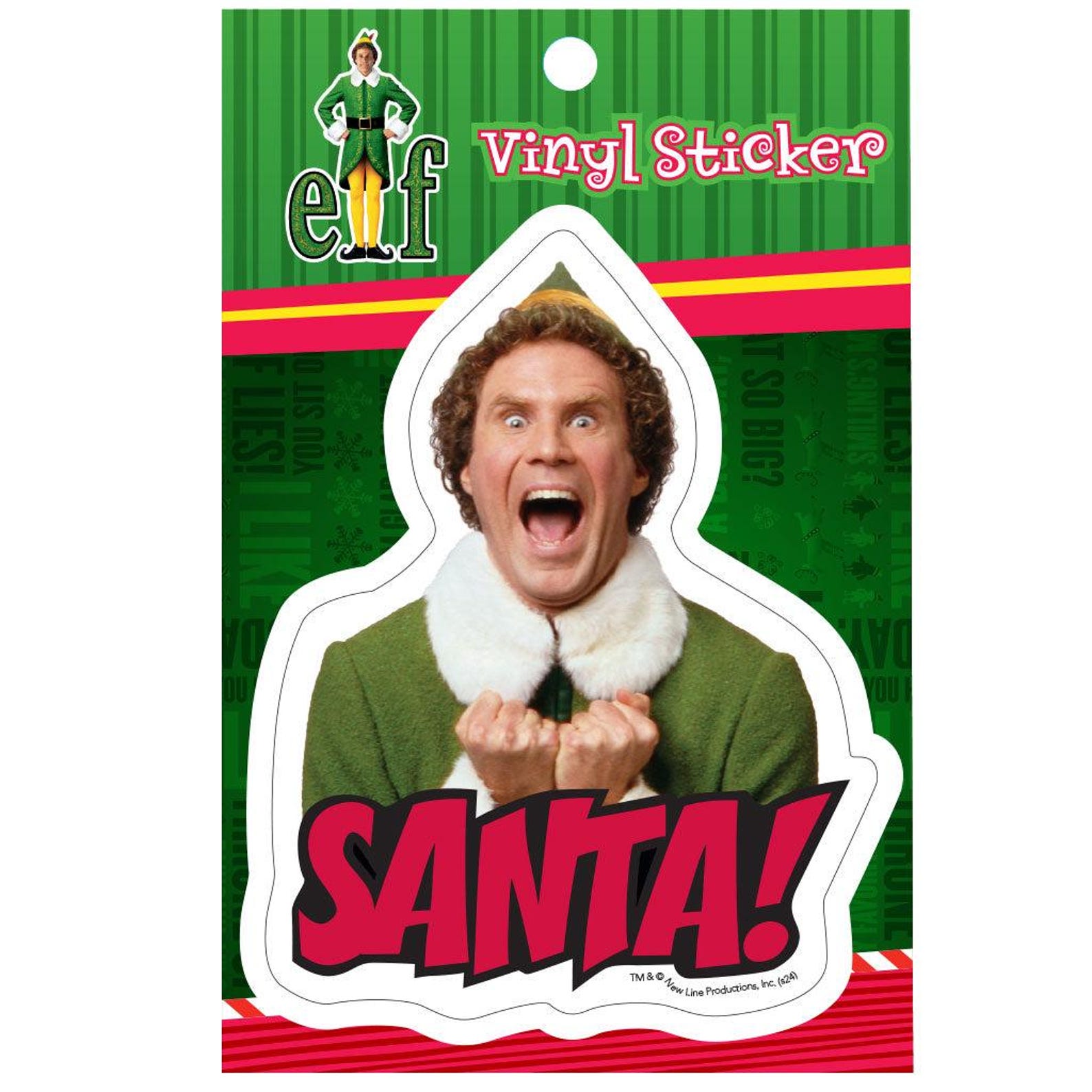Elf Santa Vinyl Sticker - Etsy