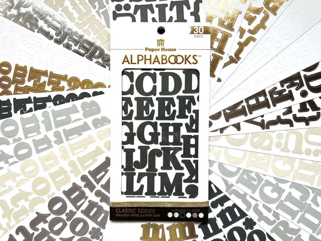 Alphabet Stickers Alphabooks Classic Serifs - Etsy