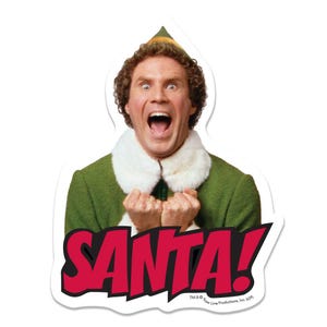 Elf Santa Vinyl Sticker - Etsy