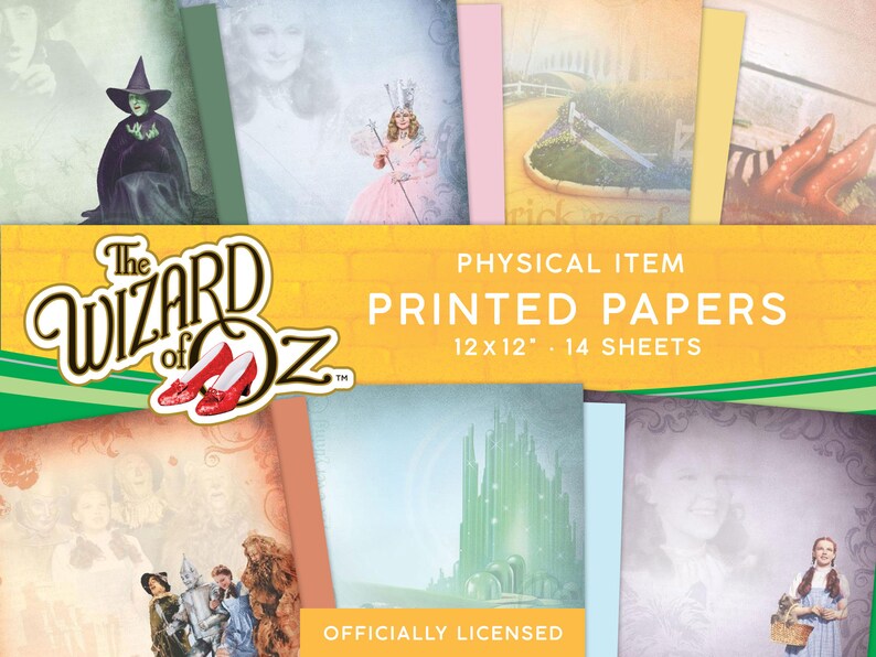 Scrapbook Paper Set Wizard of Oz - Etsy