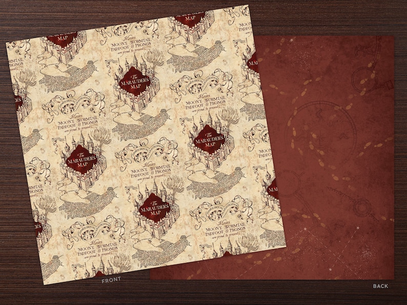 Harry Potter Scrapbook Paper 12x12 Physical Papers - Etsy