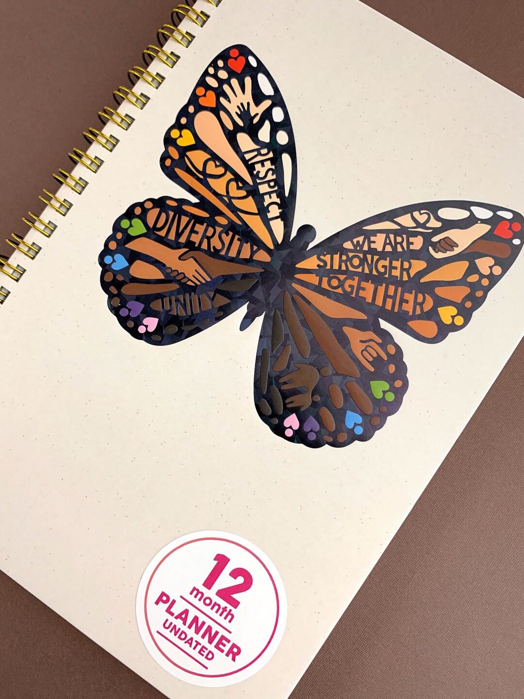 Undated Spiral Planner Stronger Together Butterfly - Etsy