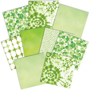Green Colorways Pattern 12 X 12 Scrapbook Paper Set - Etsy
