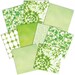 Green Colorways Pattern 12 X 12 Scrapbook Paper Set - Etsy