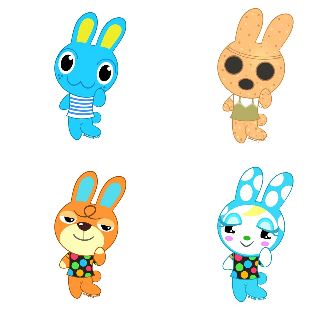 Animal Crossing rabbit villagers | Etsy