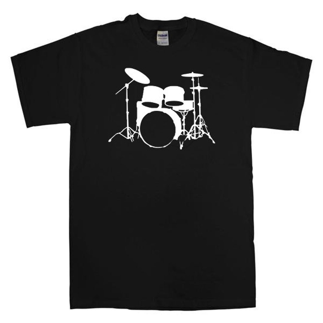 Drum Set Drum Kit T-Shirt Design S-M-L-XL-2X-3X Unisex Rocker musicus ...
