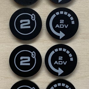 Token Set Compatible With Netrunner Card Game. Full Colour Printed on ...