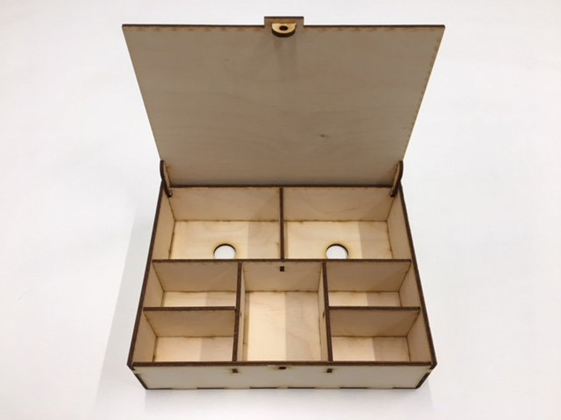 Double deck and accessories storage box/tournament box with | Etsy