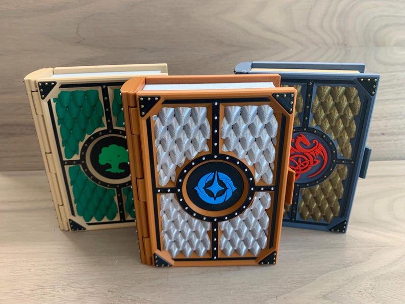 3D Printed Dragon Scale Deck Box Book: Holds 140 Sleeved Cards - Etsy