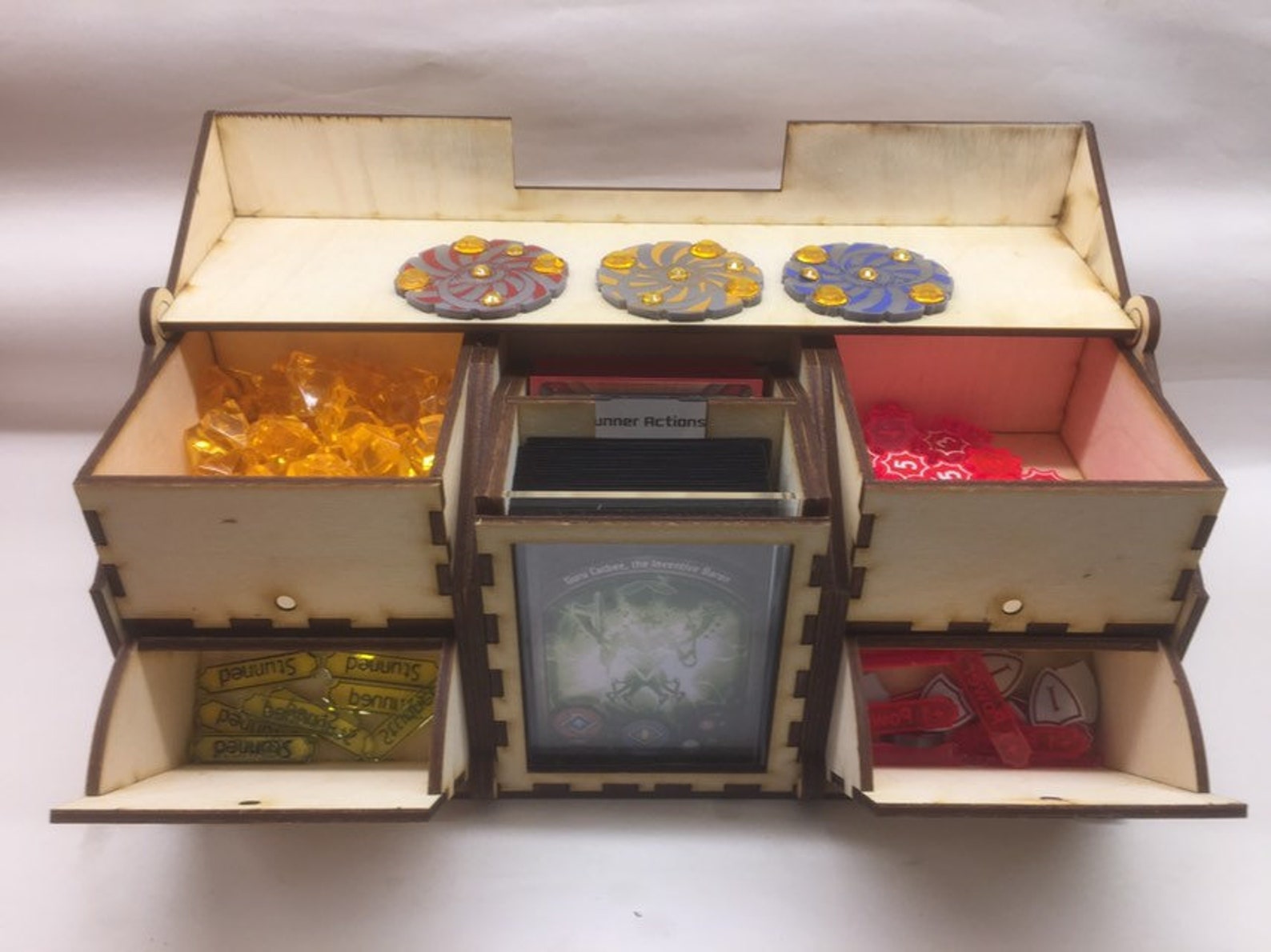 Clear View Flip Front Deck and Tokens Box With Customisable | Etsy