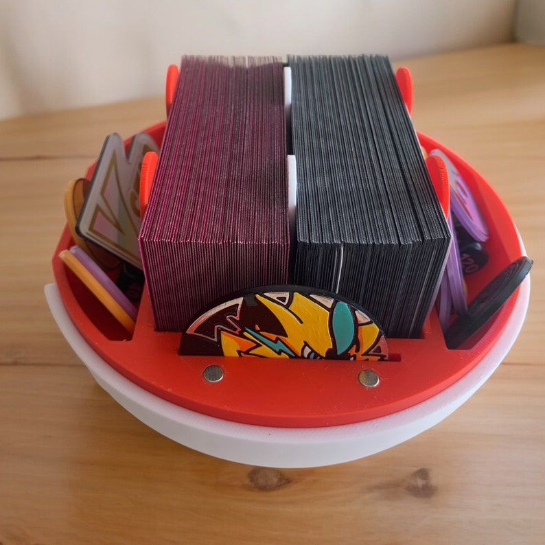 3D Printed Pokeball Style Deck Box. Various Options Available. Token ...