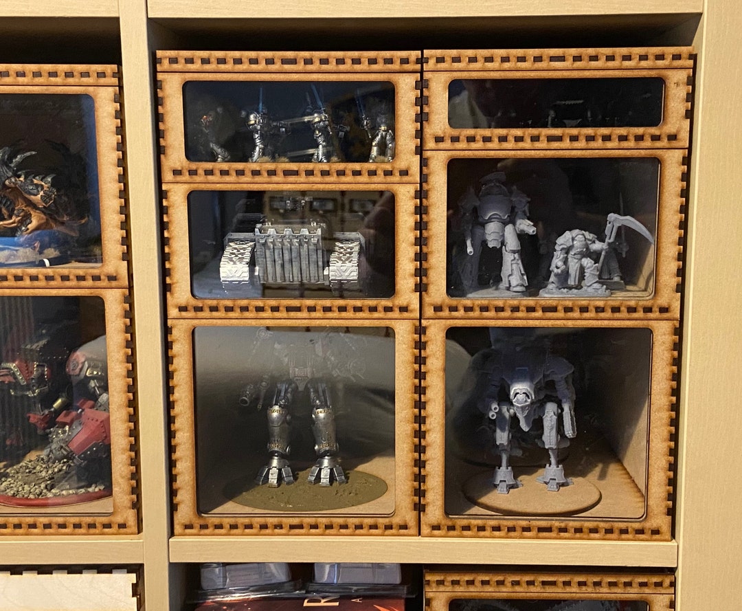 Half Kallax Miniature Storage Tray: MDF & Acrylic Model Organizer - Etsy