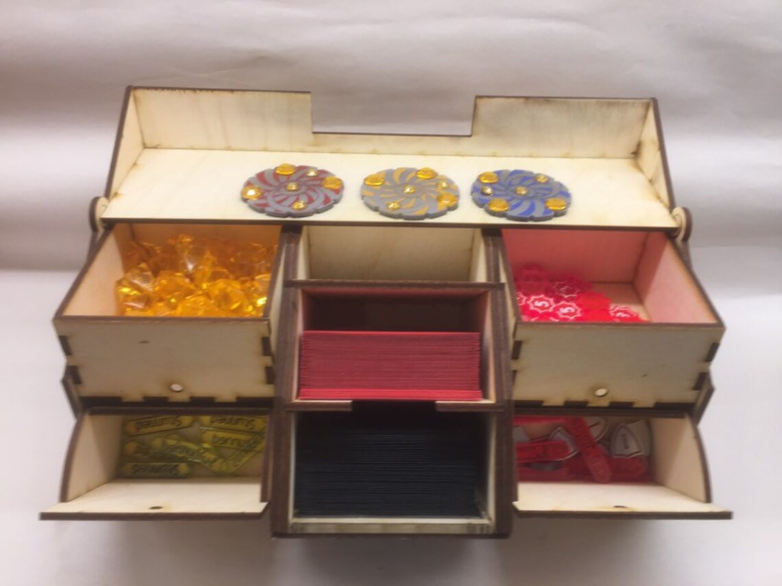Clear View Flip Front Deck and Tokens Box With Customisable | Etsy