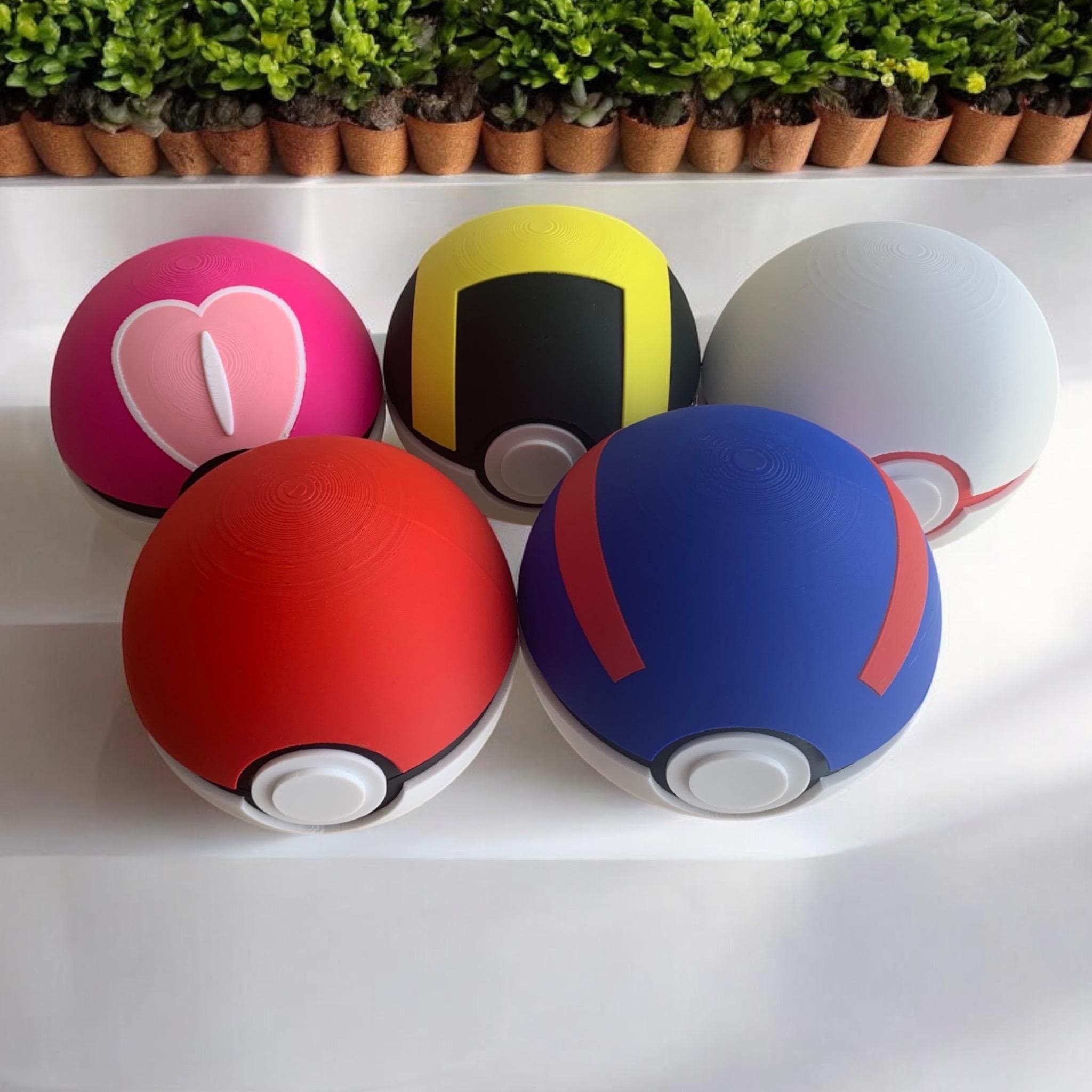 3D Printed Pokeball Style Deck Box. Various Options Available. Token ...