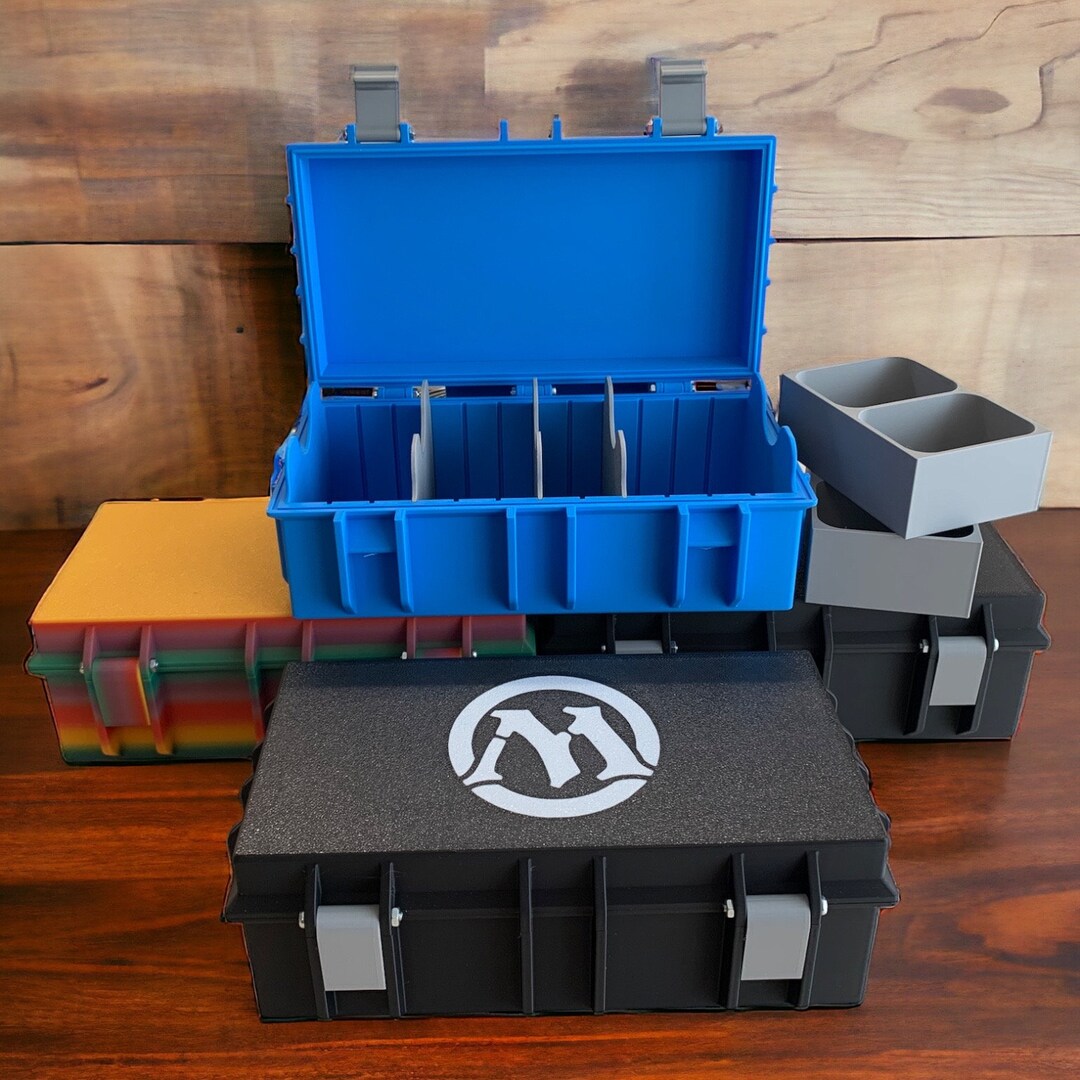 3D Printed Card Deck Box: Rugged Design With Dividers & Token Trays ...