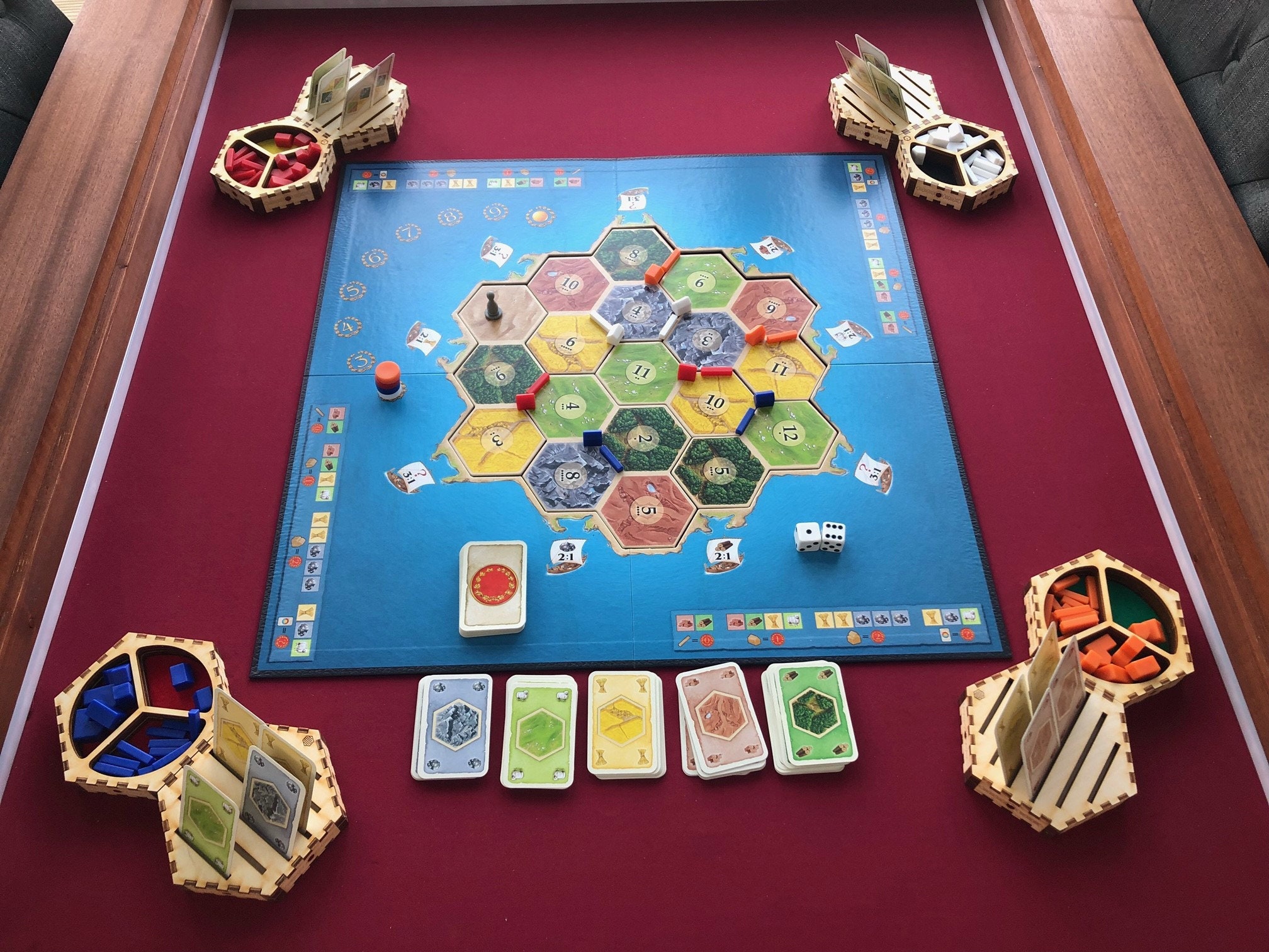 Hexagonal Tabletop Board Game Trays - Etsy