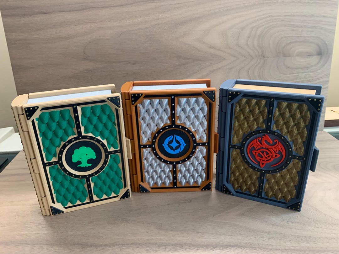 3D Printed Dragon Scale Deck Box Book: Holds 140 Sleeved Cards - Etsy