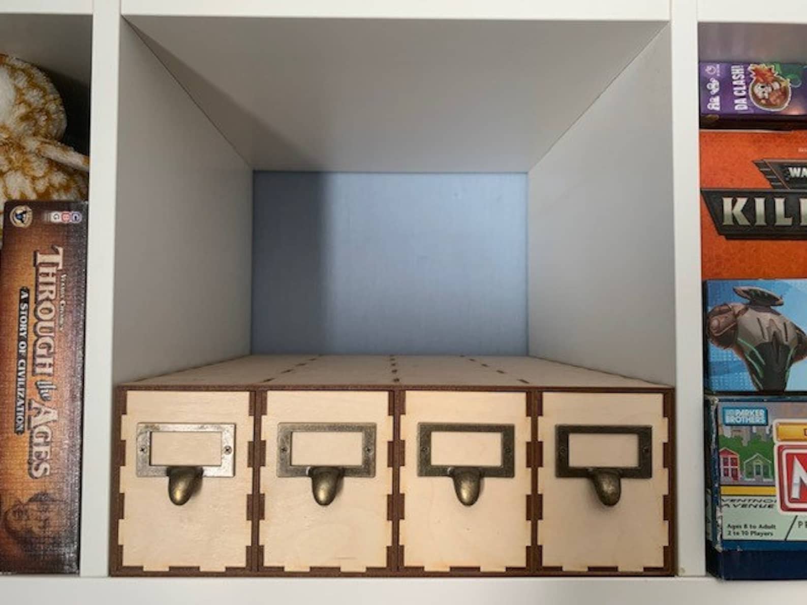 Beautiful 4 Drawer Card Storage Unit Kallax Unit Compatable Ideal for ...