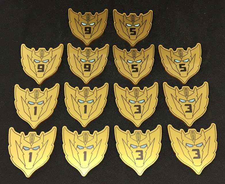 Rodimus Star Style Large Damage Tokens. Colour Printed, Scratch ...