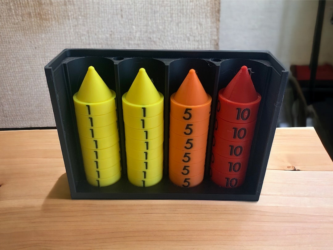TCG Damage Markers: Life Counters, 3D Printed Tokens for Card Games - Etsy