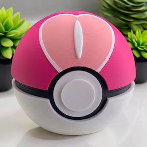 3D Printed Pokeball Style Deck Box. Various Options Available. Token ...