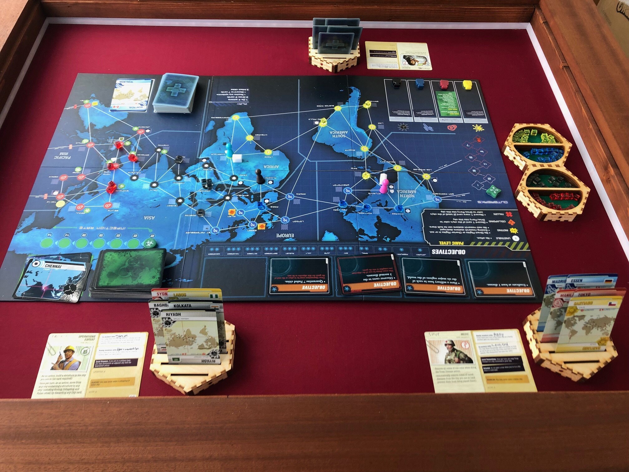 Hexagonal Tabletop Board Game Trays - Etsy