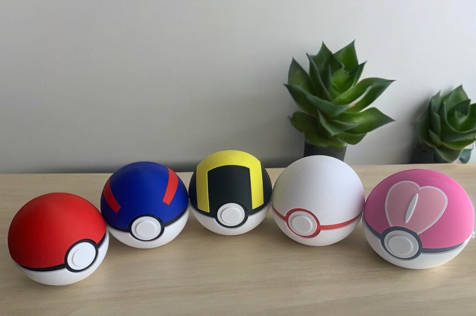 3D Printed Pokeball Style Deck Box. Various Options Available. Token ...