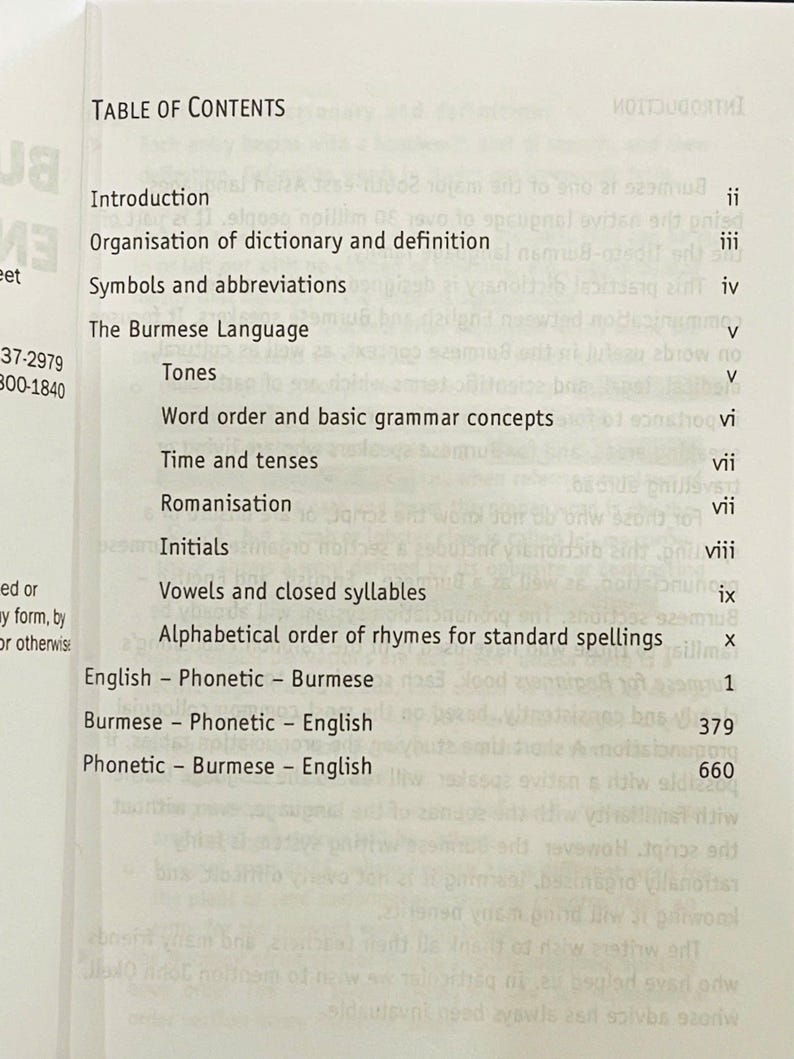 Burmese-english English-burmese Compact Dictionary Book (english and ...