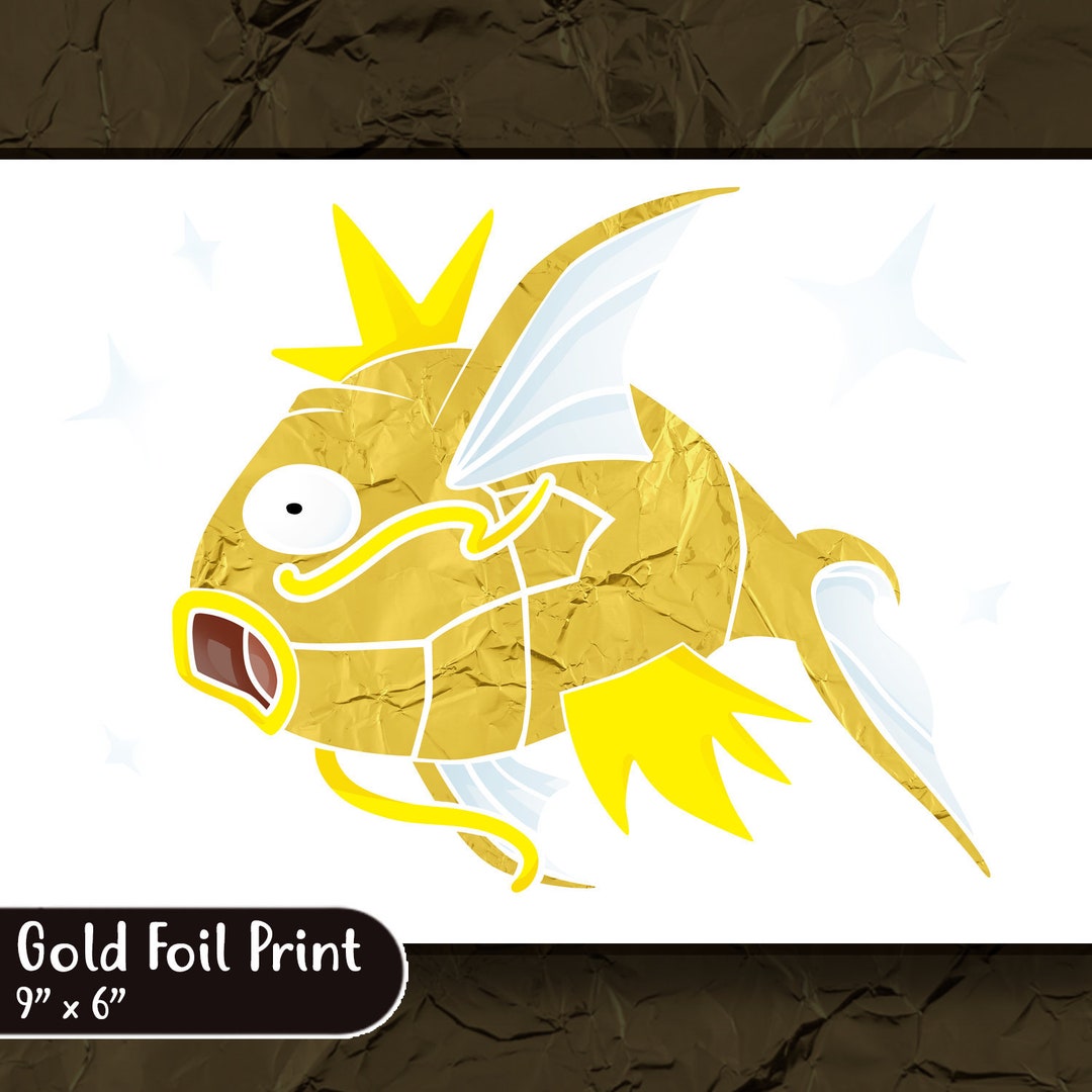 Shiny Magikarp Gold Foil Print - Etsy