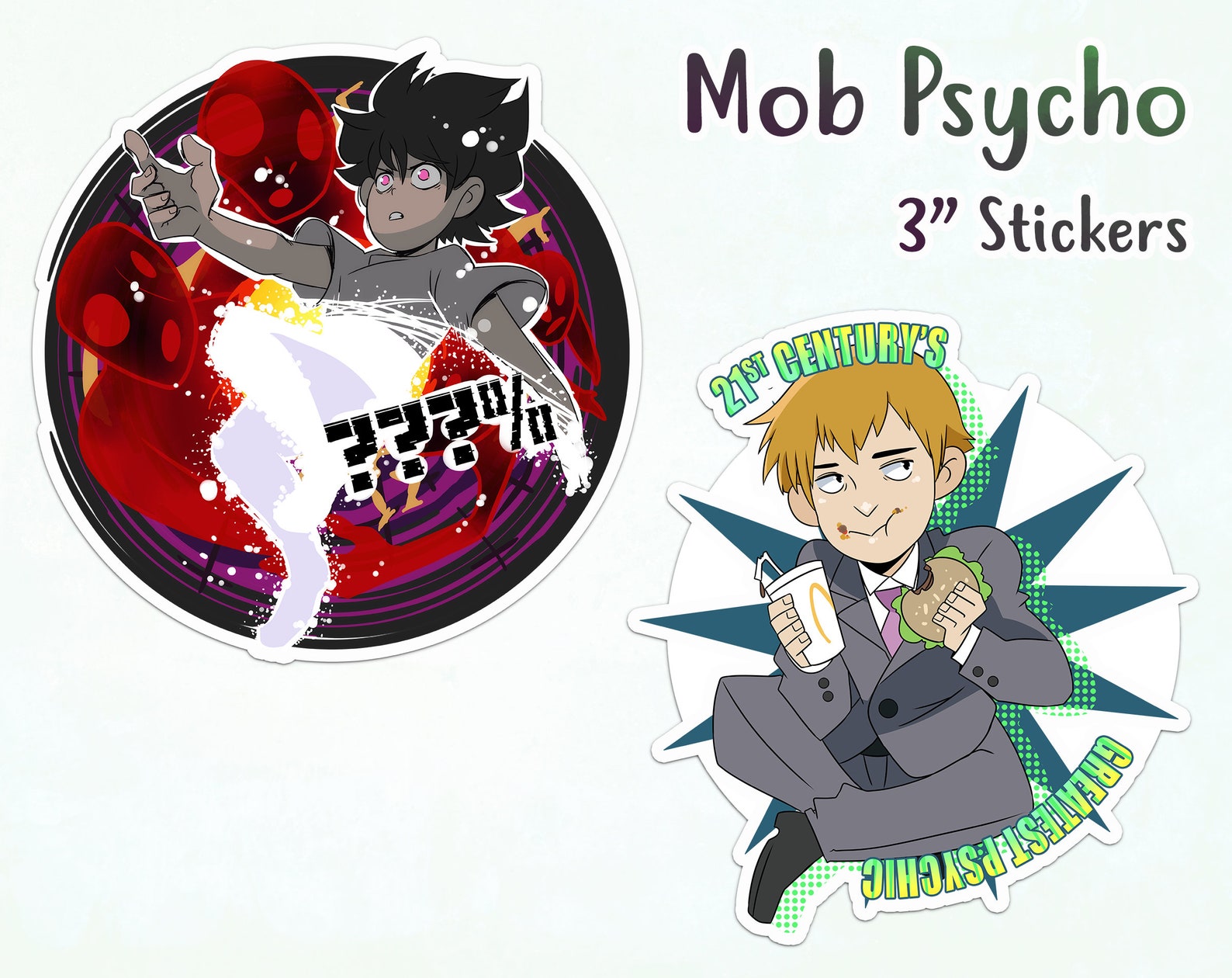 Mob Psycho 100 Stickers | Etsy