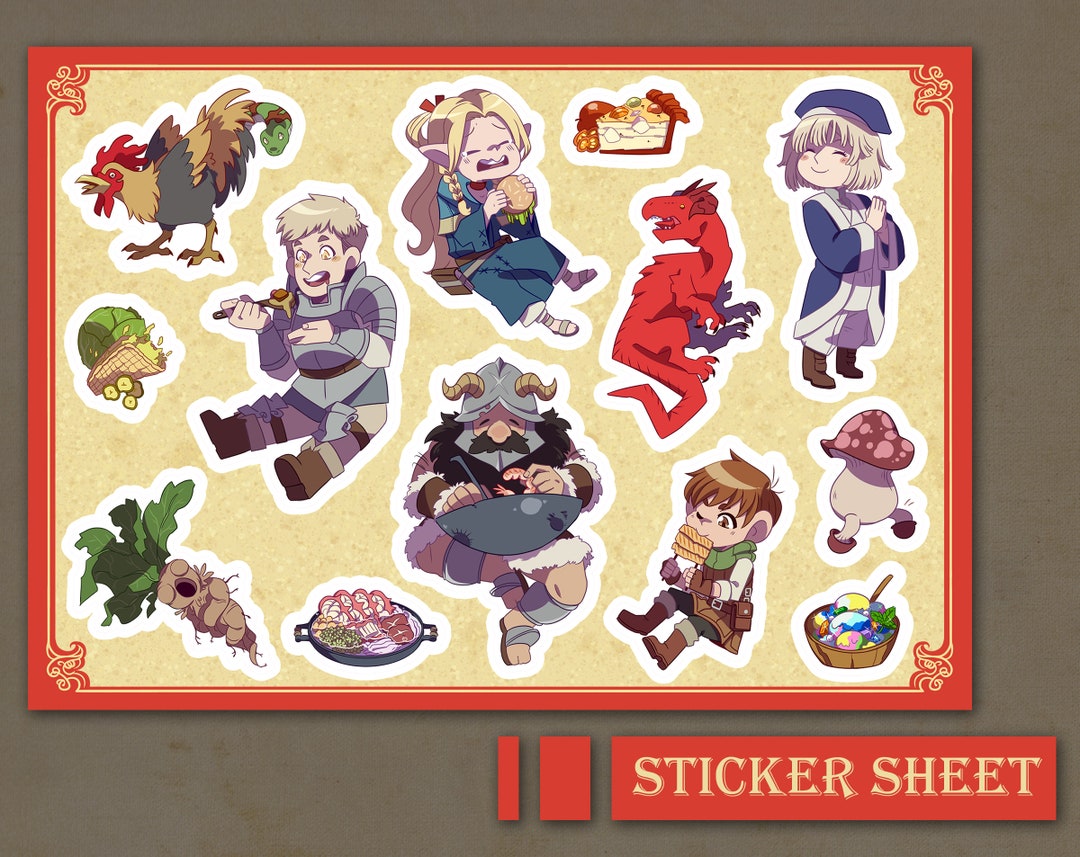 Dungeon Meshi Sticker Sheet - Etsy