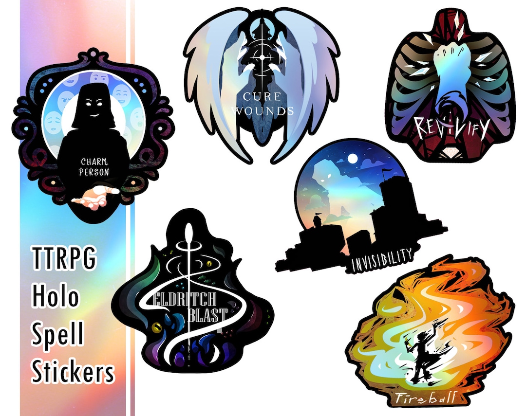 TTRPG Spell Stickers - Etsy