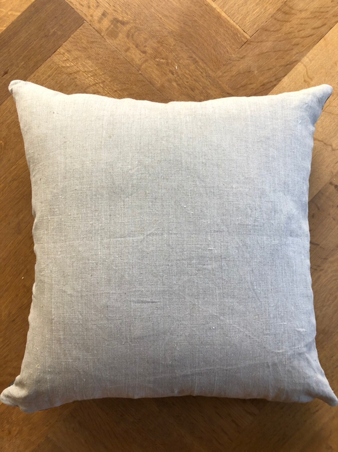 Peach Linen Pillow Cover With Neutral Linen Backing Exposed - Etsy
