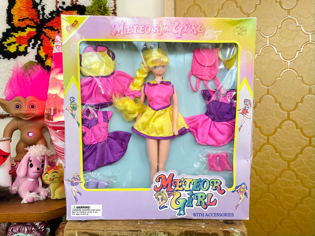 Vintage 90s Meteor Girl Anime Doll W/ Accessories Sailor Moon Look ...