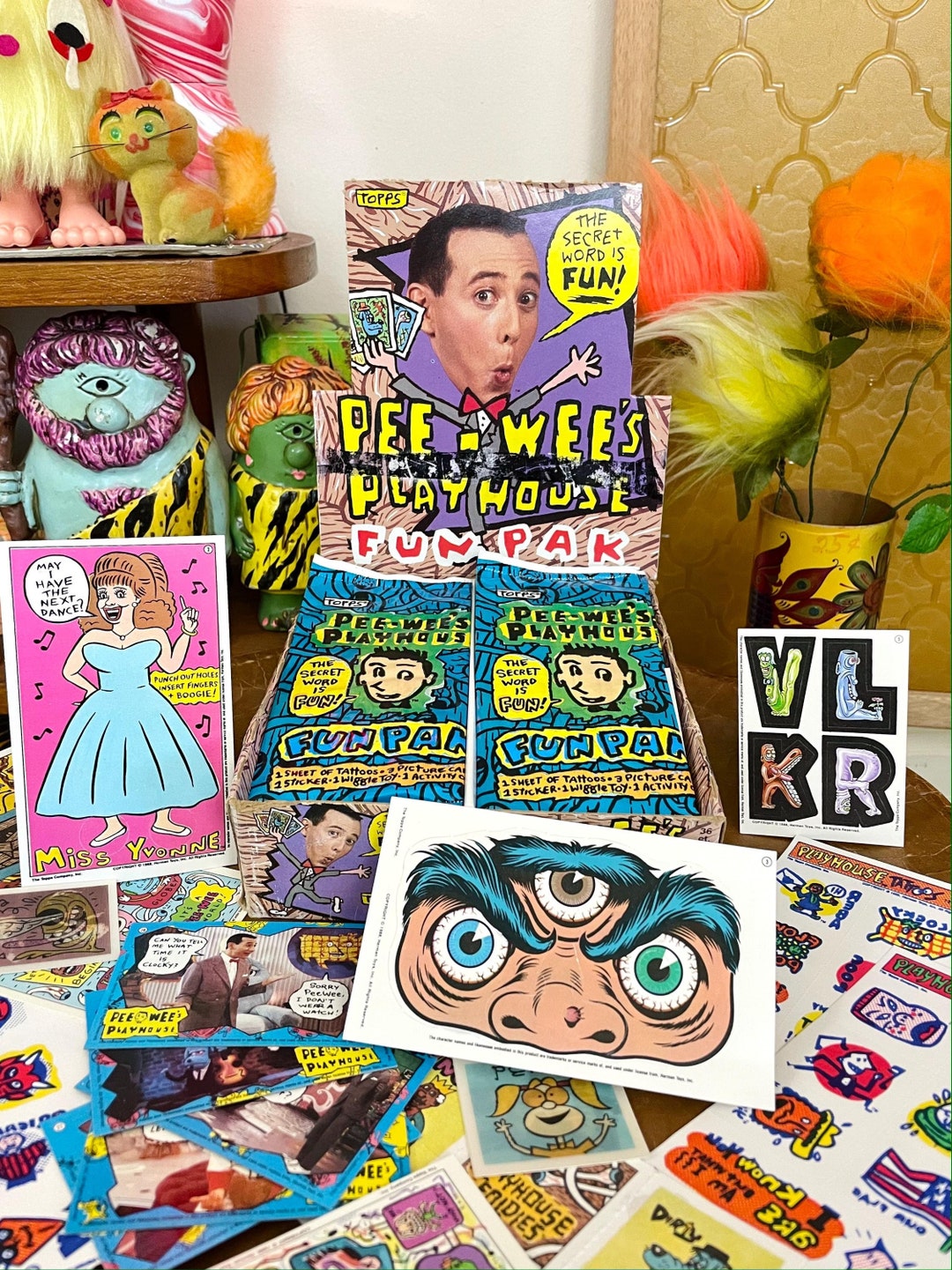 Vintage 1988 Pee-wee Herman Pee-wee's Playhouse Fun Pak Trading Cards ...