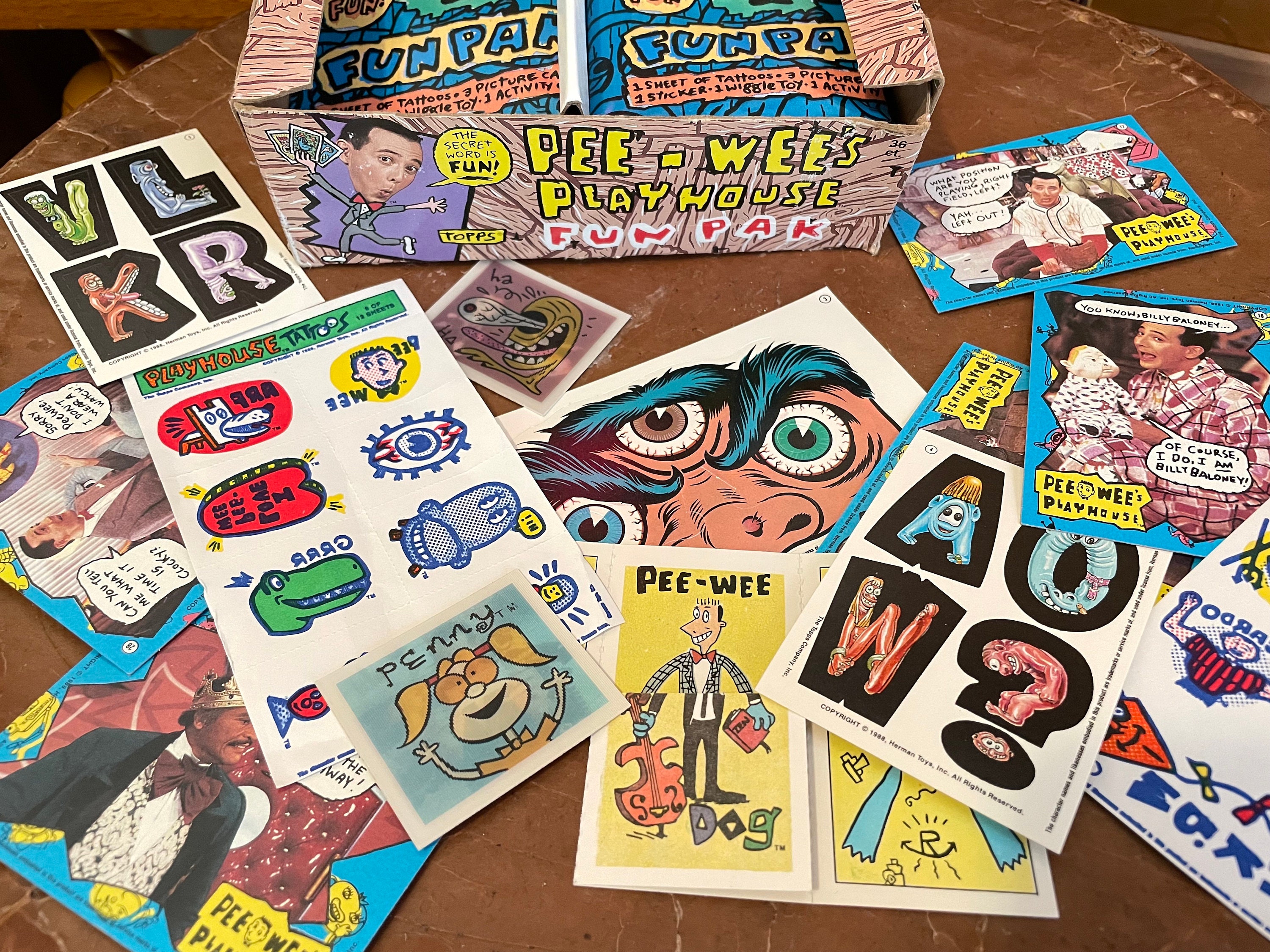 Vintage 1988 Pee-wee Herman Pee-wee's Playhouse Fun Pak Trading Cards ...