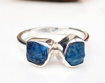 Apatite Ring Raw Apatite Ring Apatite Crystal Ring 925 - Etsy